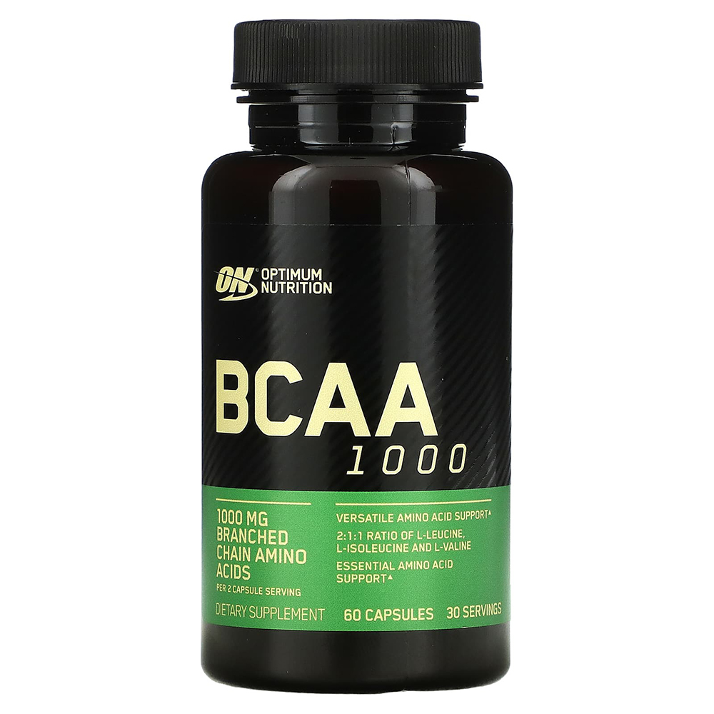 Optimum Nutrition BCAA Capsules, 60 Capsules, 1000 mg, Supports ...