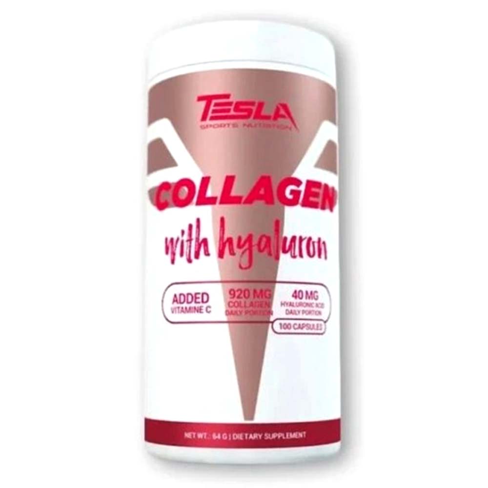 Tesla Sports Nutrition Collagen with Hyaluron, 100 Capsules, Skin ...