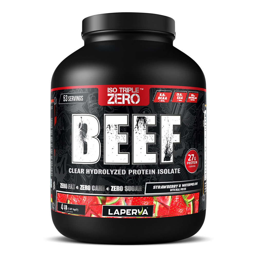 Laperva Iso Triple Zero Beef Clear Hydrolysed Protein Isolate, Strawberry Watermelon, 4 LB | Dr ...