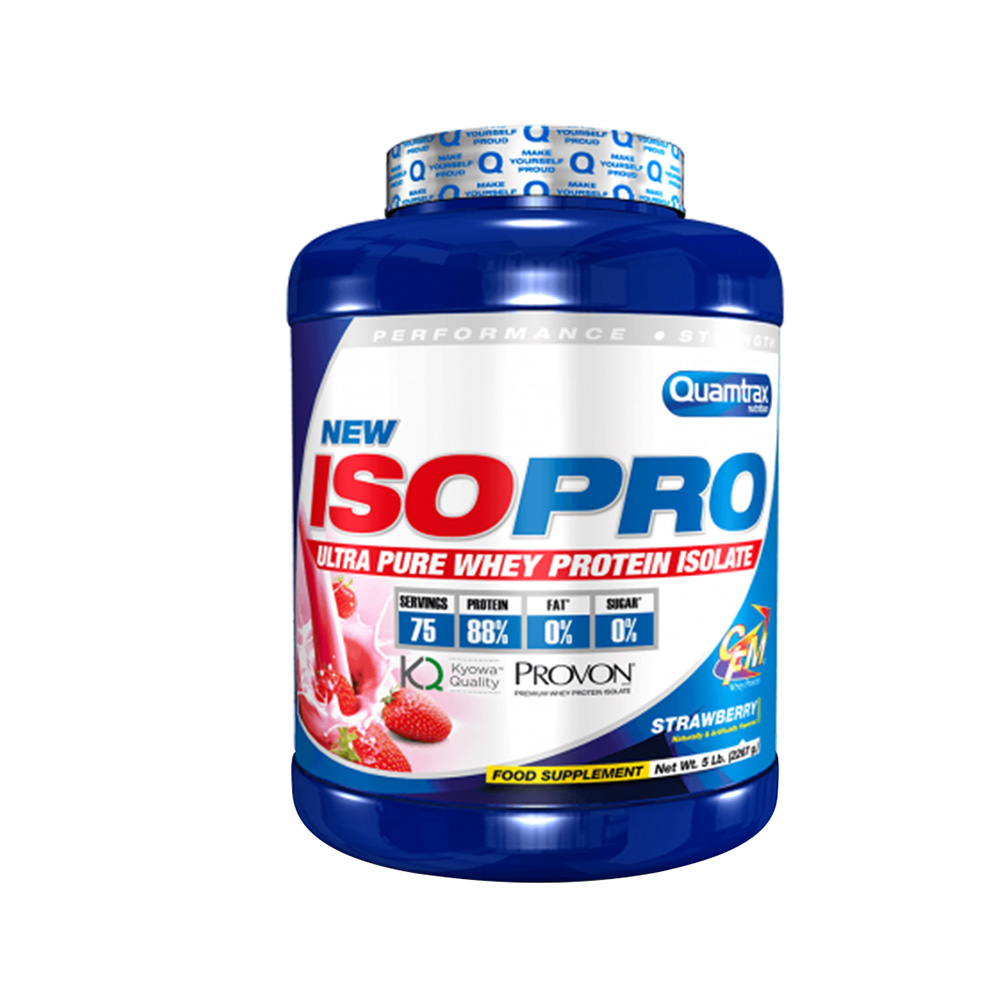 Quamtrax Whey Iso Pro, 5 LB, Strawberry, Stimulates the Growth of ...