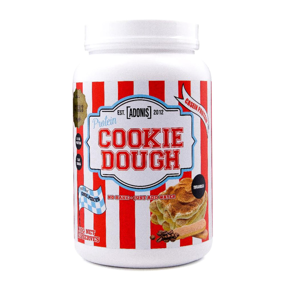 Adonis Protein Cookie Dough, Tiramisu, 1 kg, Protein 21.5g Fat 3.3g ...