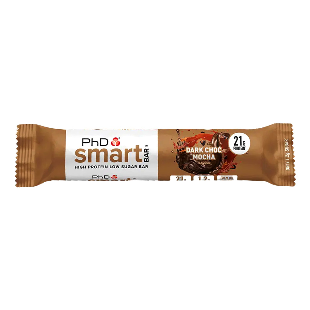 PhD Nutrition Smart Bar, Dark Chocolate With Mocha, 1 Bar, High protein ...