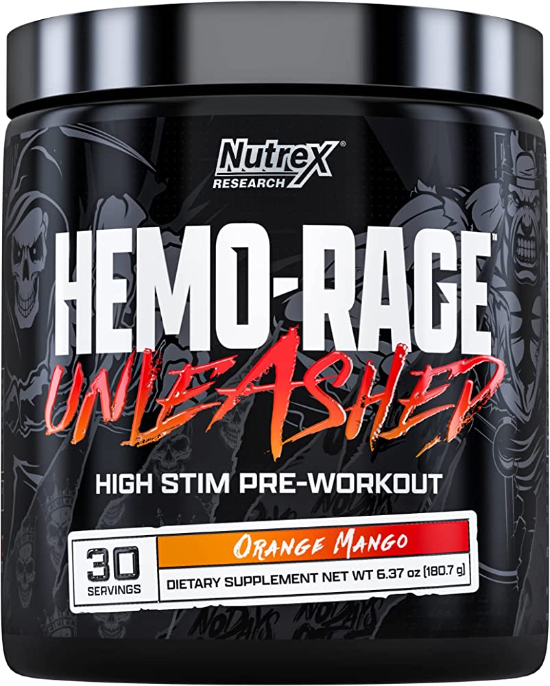 Nutrex Research Hemo-Rage Unleashed, Orange Mango, 30, Increased ...