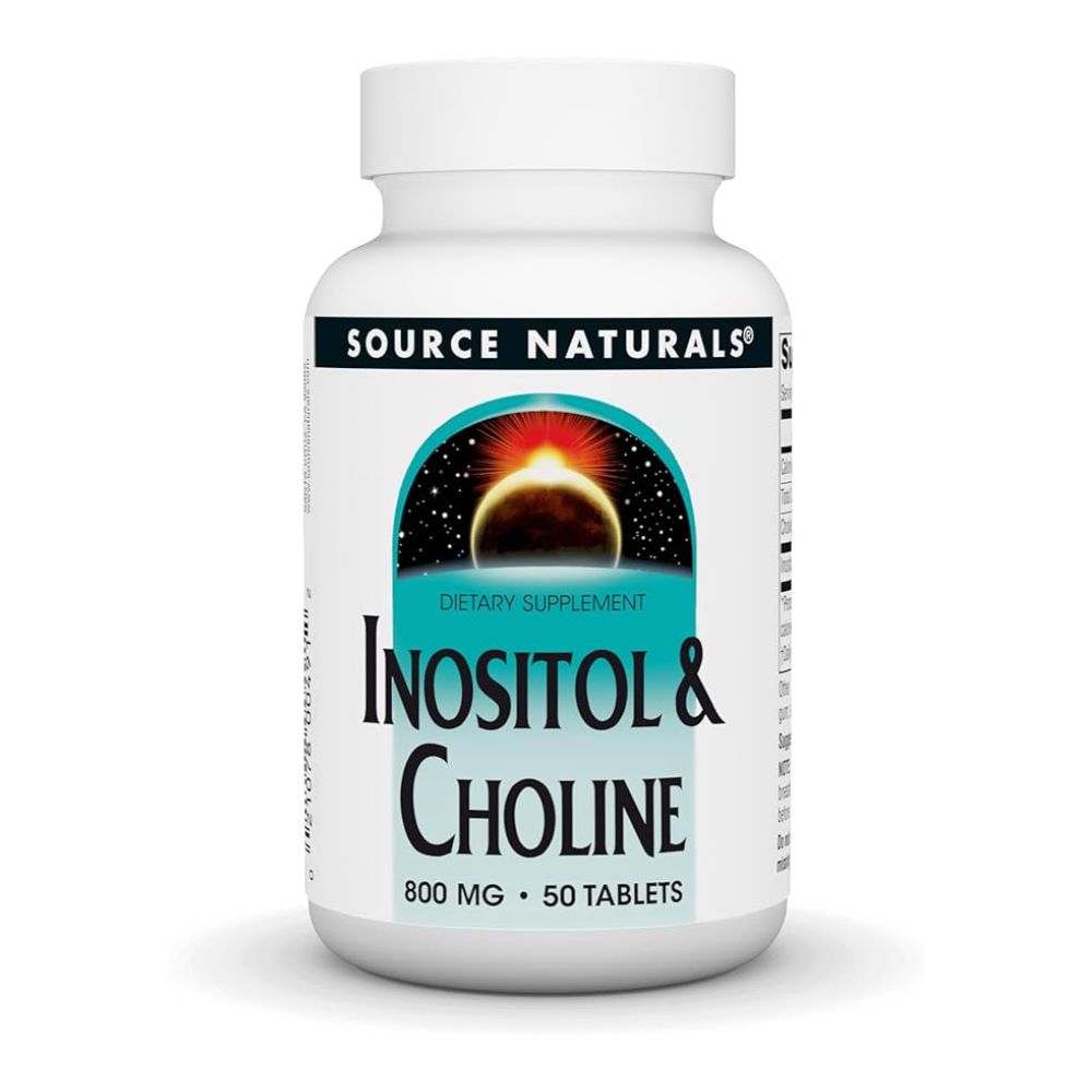 Source Naturals Inositol & Choline, 800 mg, 50 Tablets, Supports Nerve ...