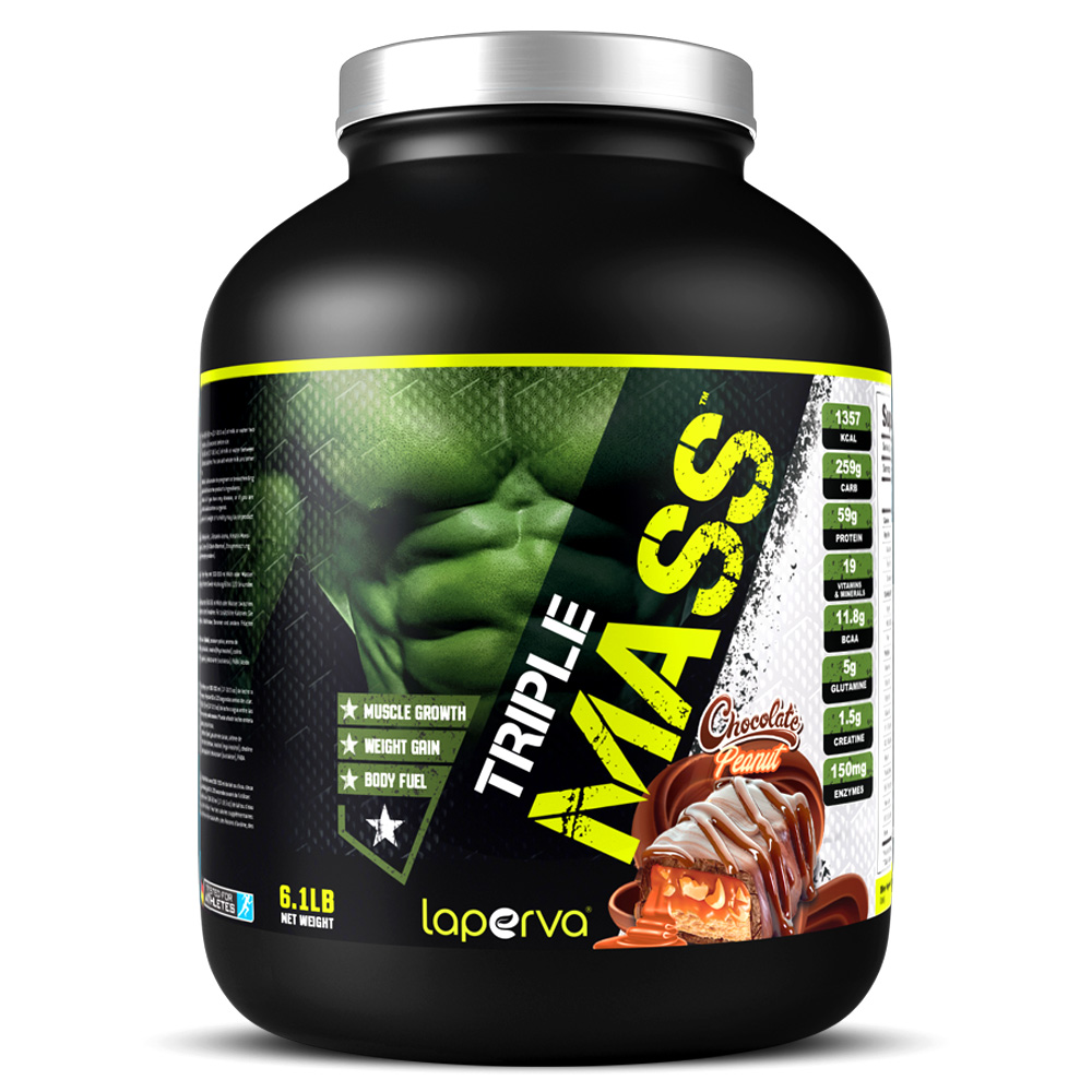 Laperva Triple Mass Gainer, Chocolate Peanut, 6 LB, More Than 59 Grams ...