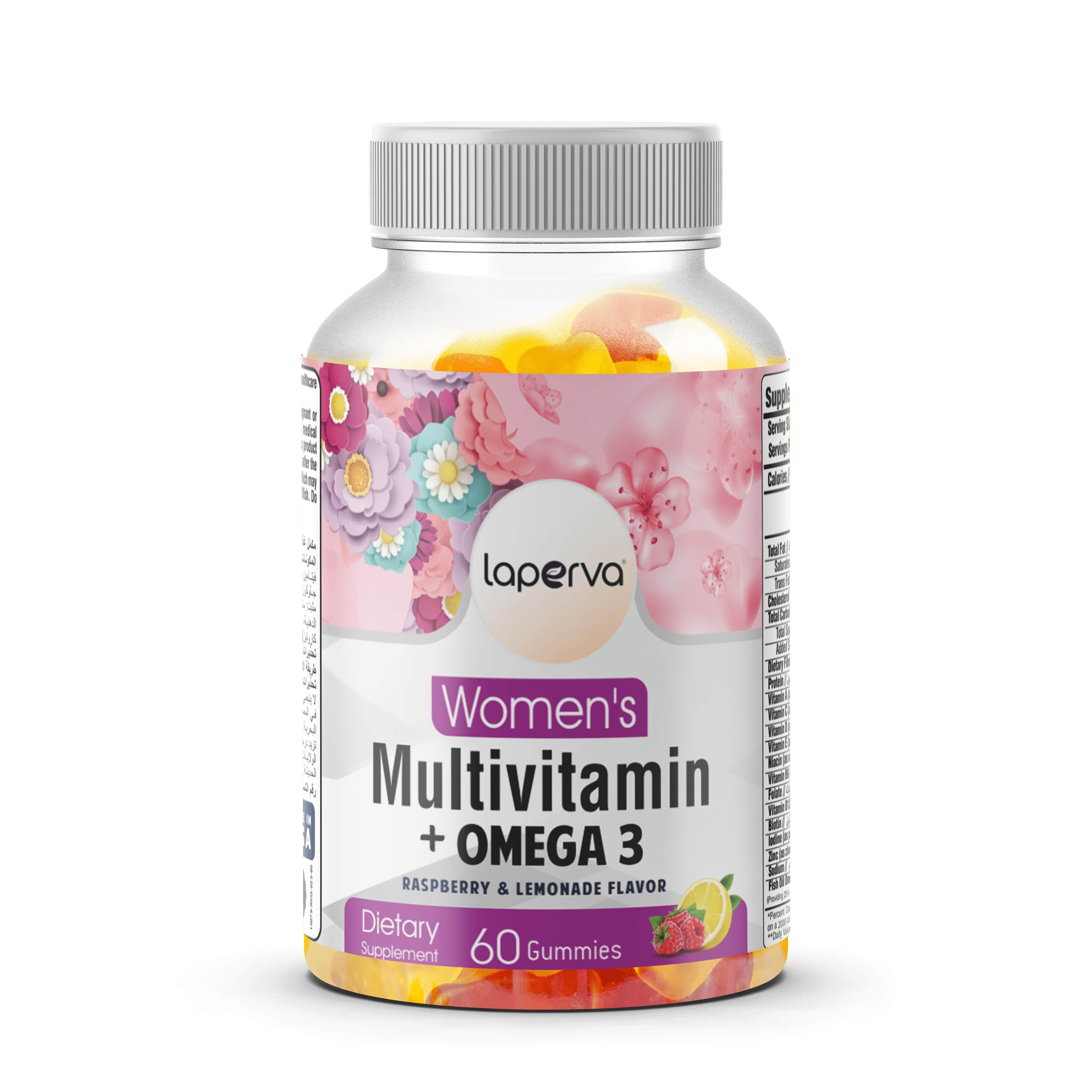 Laperva Women’s Multivitamin + Omega 3, 60 Gummies, Strengthen Immunity ...