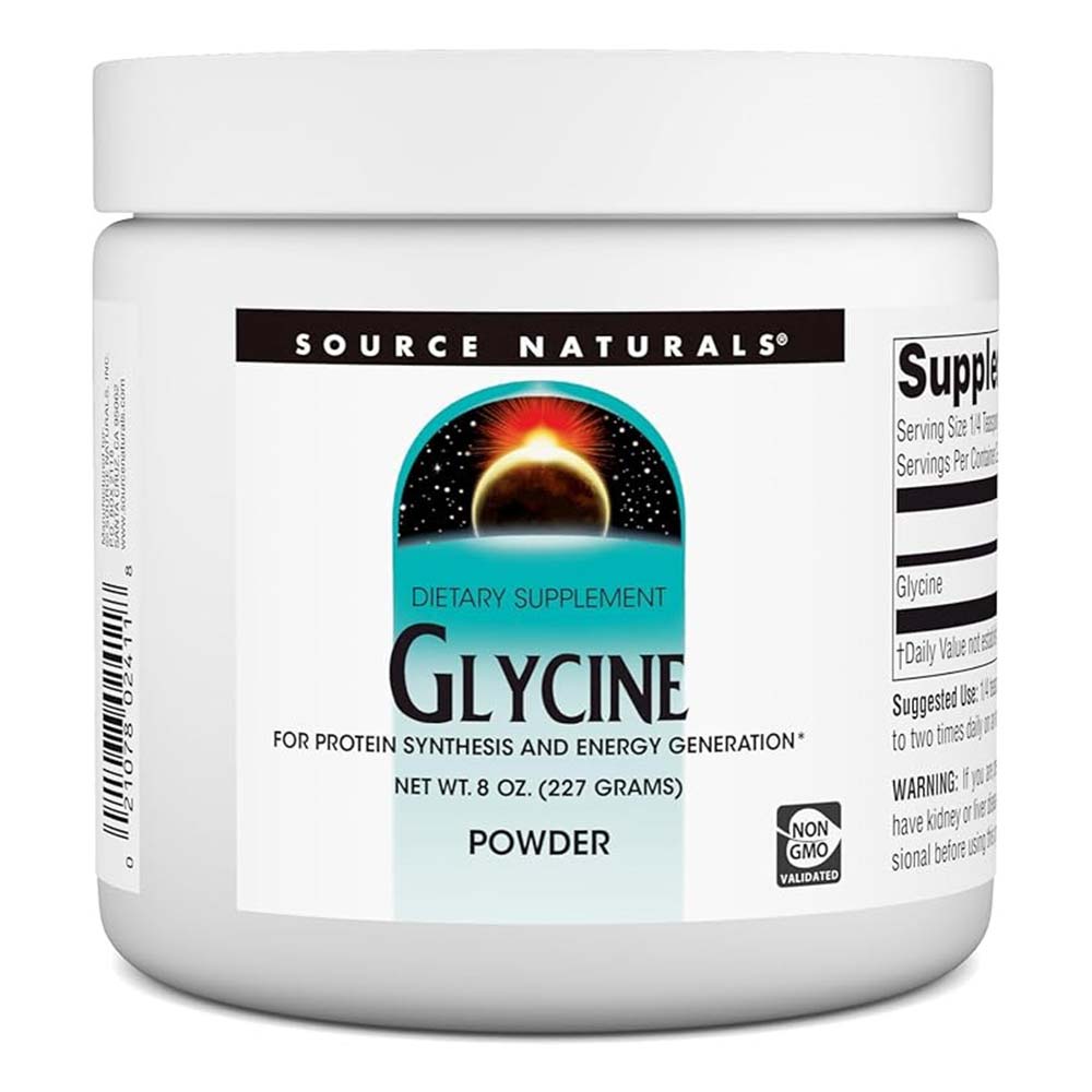 Source Naturals Glycine Powder, 227 Gm, Supports Protein Synthesis, ATP ...