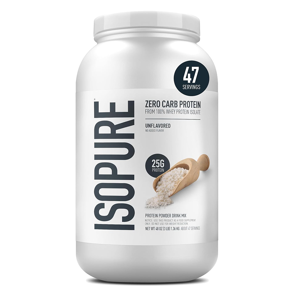 Nature's Best Isopure Zero Carb Protein, Unflavored, 3 LB, 25 Grams ...