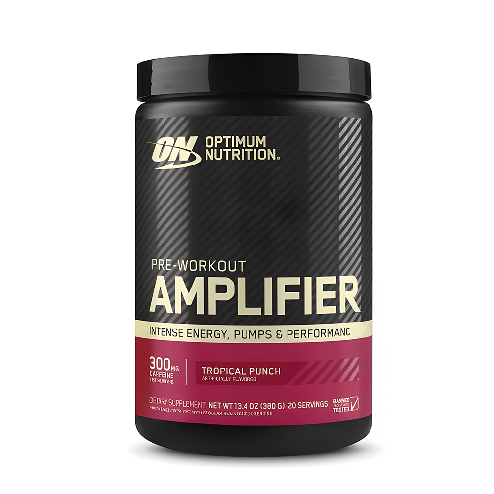 Optimum Nutrition Pre Workout Amplifier, Tropical Punch, 380 gm, Energy ...
