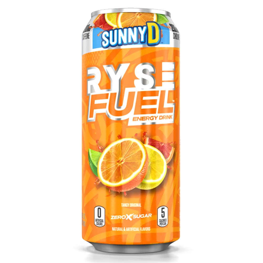 RYSE Fuel Energy Drink, Sunny D Tangy Original, 1 Can, 200mg Natural ...