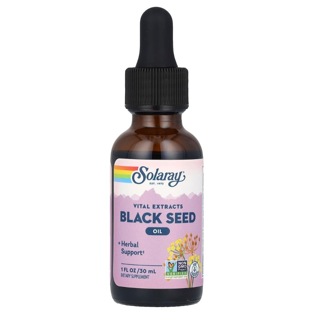 Solaray Vital Extracts Black Seed Oil, 30 Ml, Supports a Balanced ...