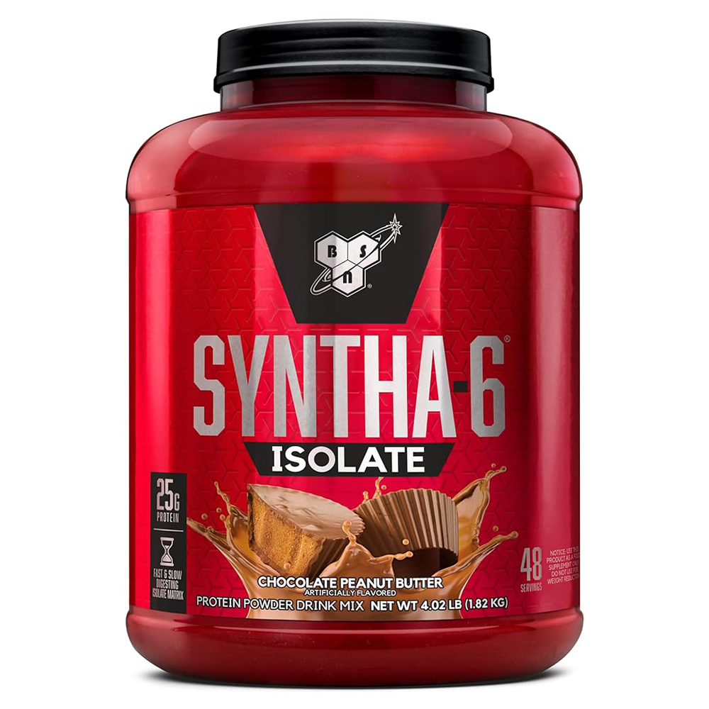 Bsn Syntha 6 Isolate, Chocolate Peanut Butter, 4 LB, 25 Grams of ...
