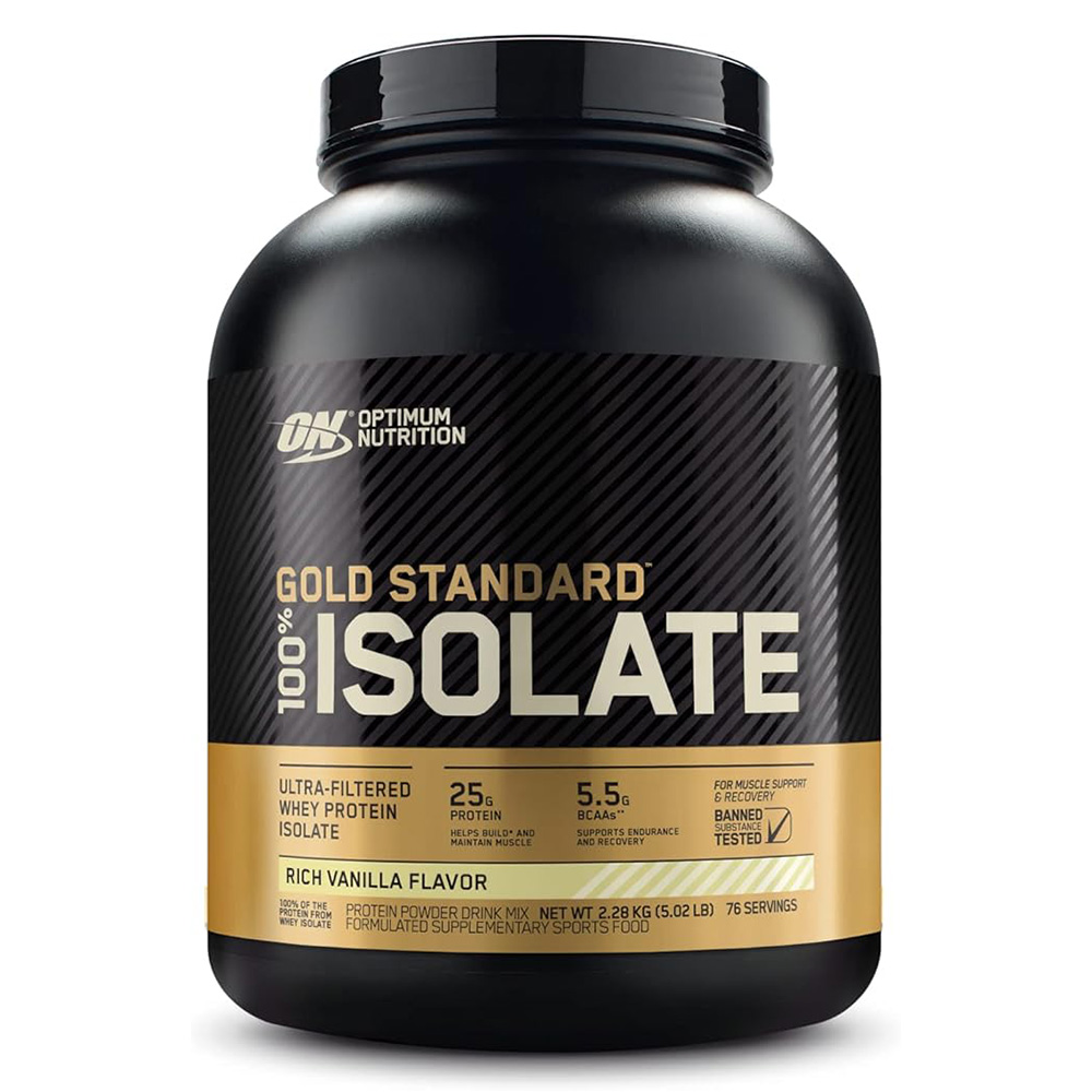 Optimum Nutrition 100% Gold Standard Isolate, Rich Vanilla, 5.2 Lb, 25 ...