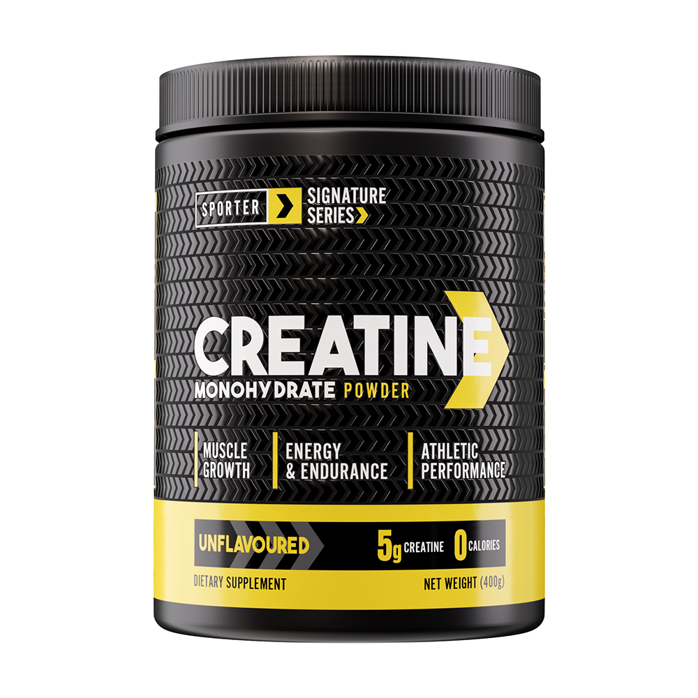 Sporter Creatine Monohydrate, Unflavored, 400 gm, Boosts Lean Muscle ...