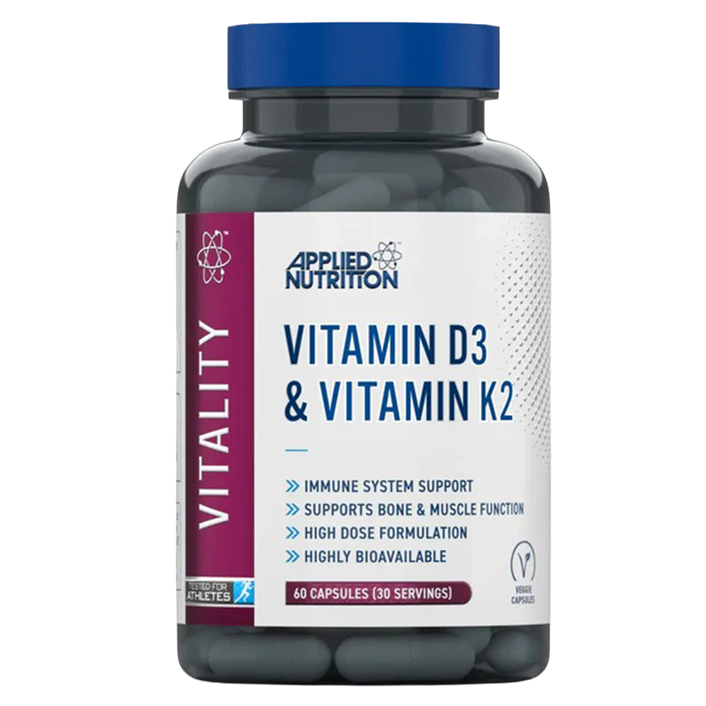 Applied Nutrition Vitamin D3 and K2, 60 Capsules, Supports Muscles ...