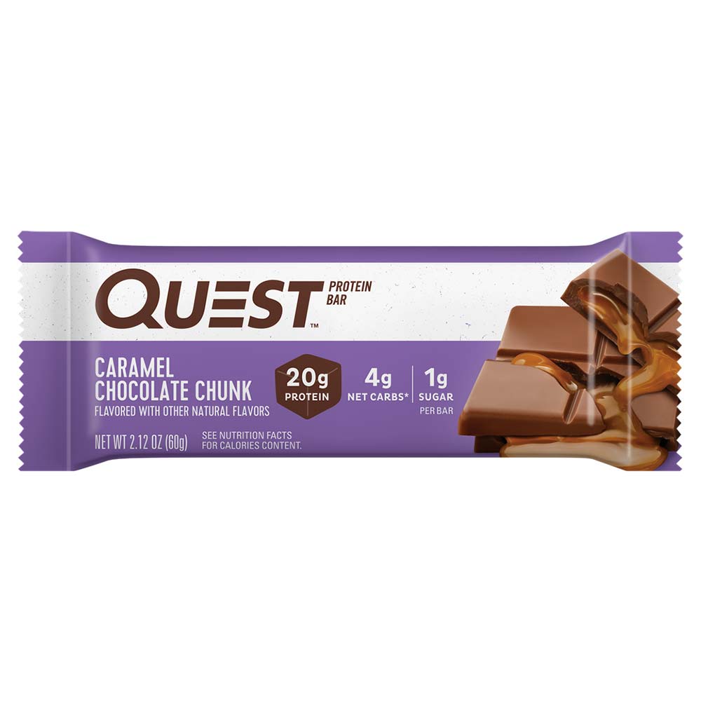 Quest Nutrition Protein Bar, Chocolate Caramel, 1 Bar, 21g Protein, Low ...