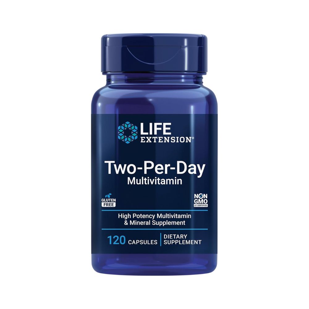 Life Extension Two-Per-Day Multivitamin, 120 Capsules, Daily Immune ...