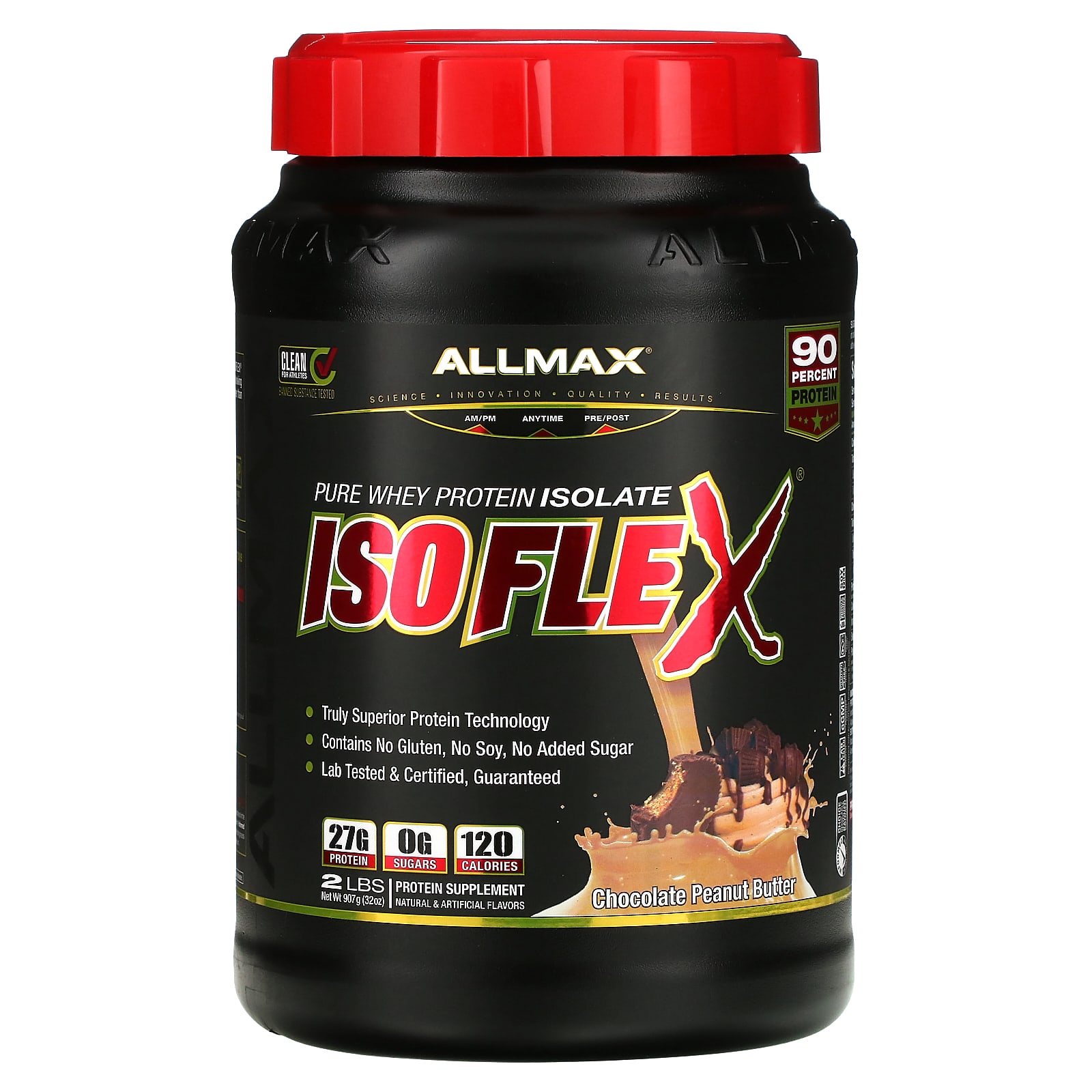 ISOFLEX Isolate Protein, Chocolate Peanut Butter, 2 LB | Dr Nutrition ...