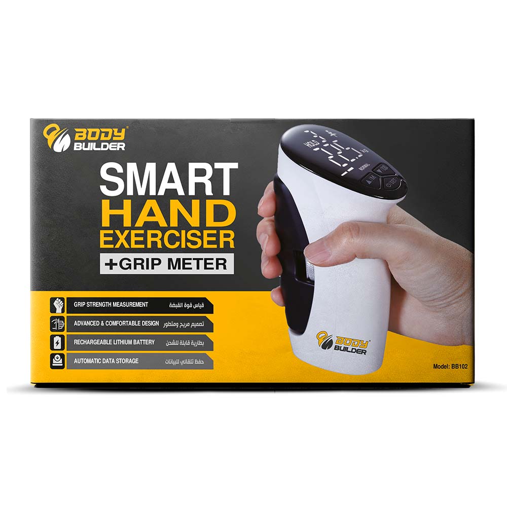 Body Builder Smart Hand Exerciser + Grip Meter, 1 Piece, Grip Strength ...