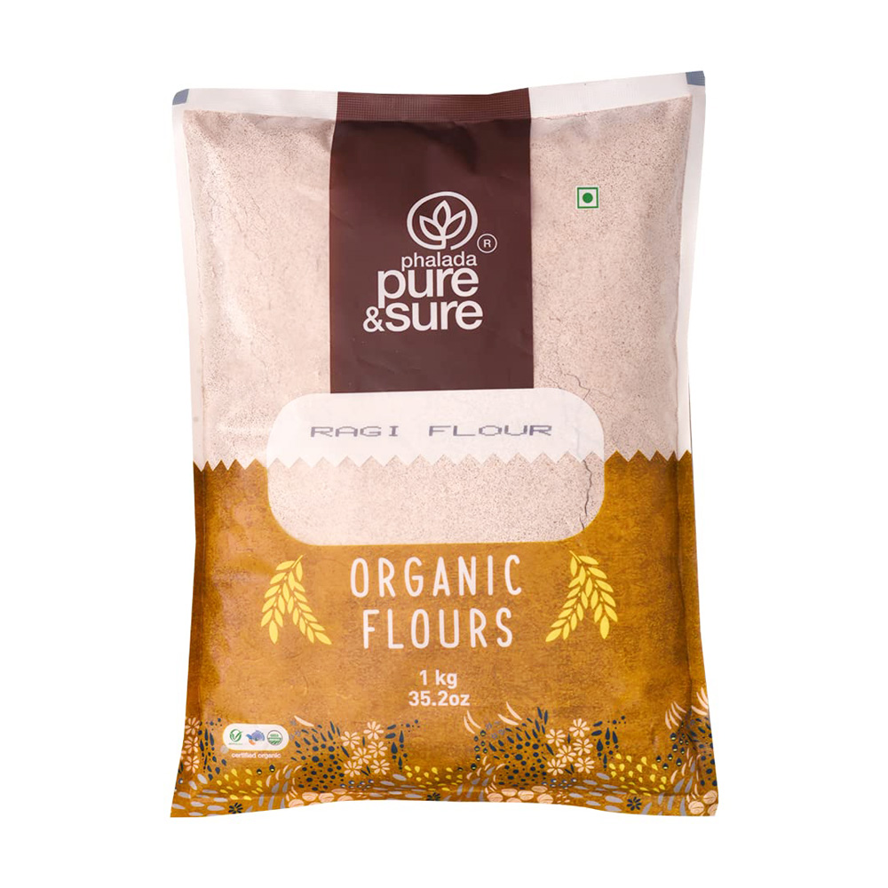 Pure & Sure Organic Ragi Flour, 1 kg, Organic, Non-GMO, Gluten Free ...