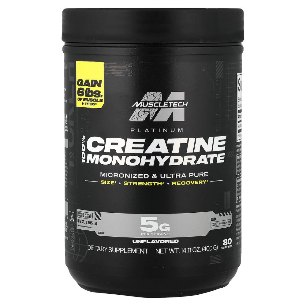 Muscletech Platinum Creatine, Unflavored, 400 Gm, Enhance Strength ...