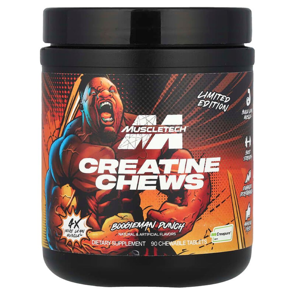 Muscletech Creatine Chews, Boogieman Punch, 90 Chewable Tablets ...