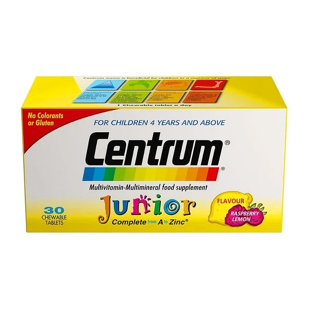 Centrum Junior, Raspberry Lemon, 30 Chewable Tablets, Nutritional ...