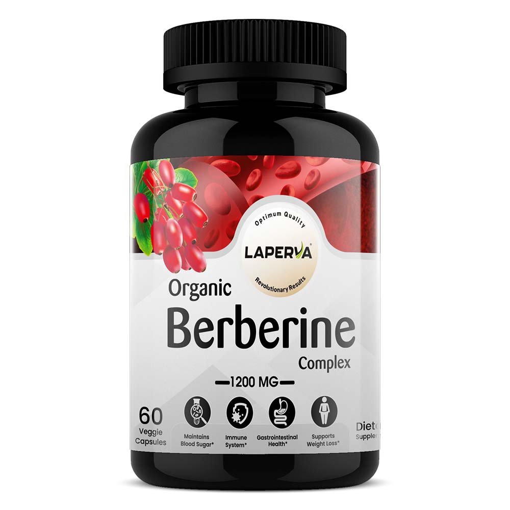 Laperva Berberine Complex, 60 Veggie Capsules, 1200 mg, Diabetic Care, Reduces Blood Sugar & IR ...