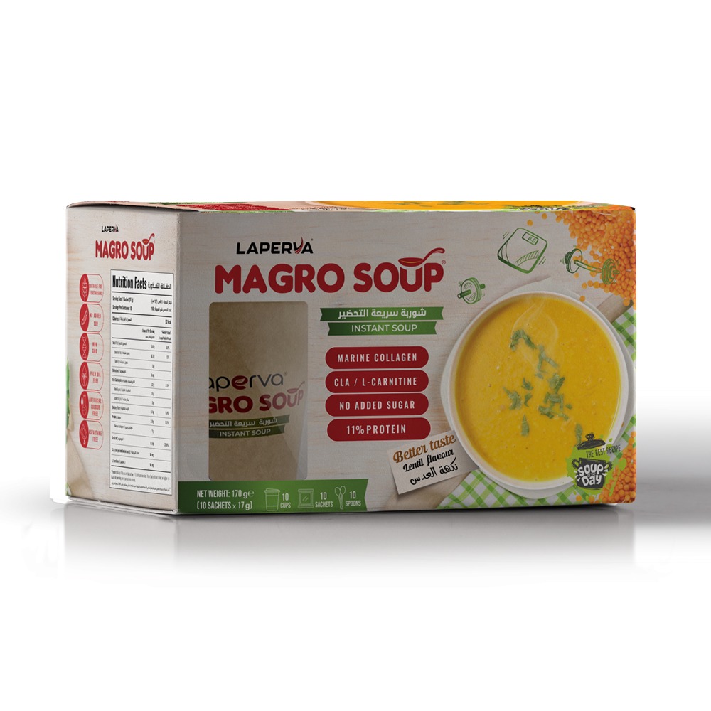Laperva Magro Soup, 10 sachets, 170 gm, Marine Collagen, CLA & L ...