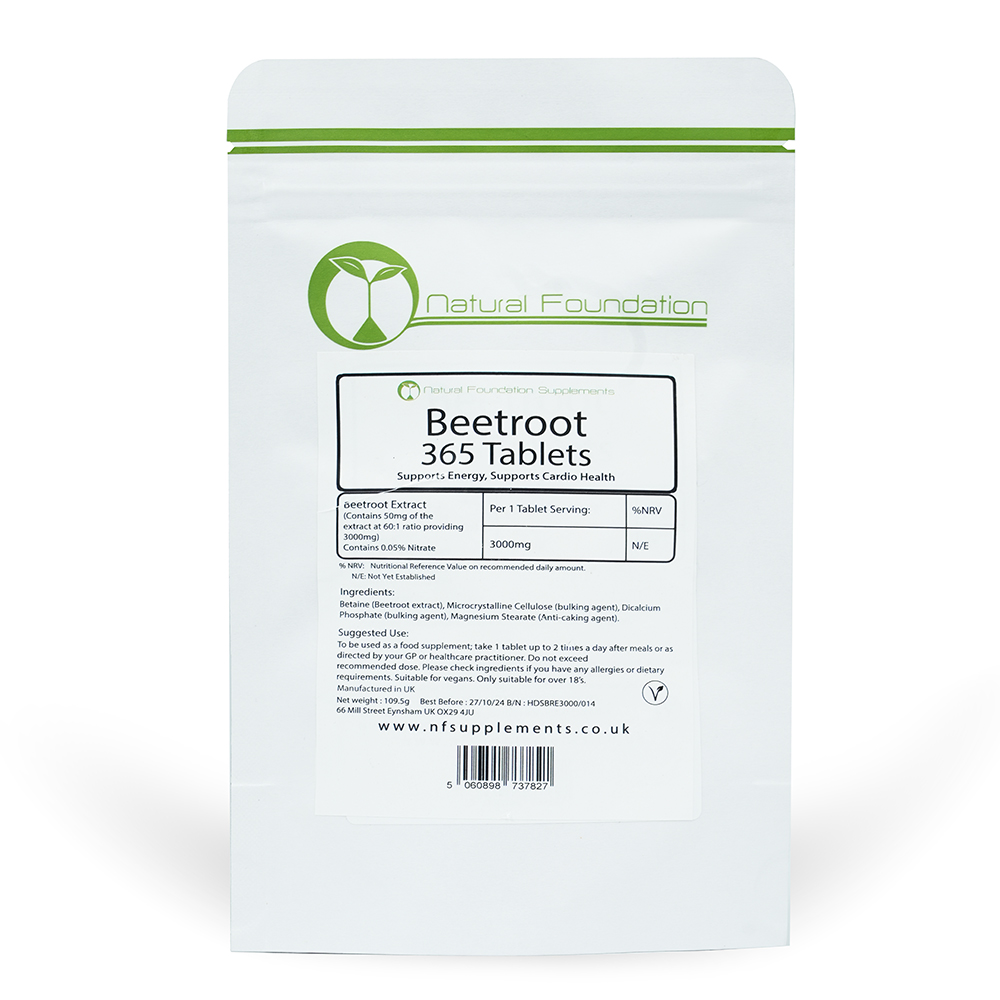 Natural Foundation Beetroot, 365 Tablets, 3000 mg, Improve Blood Flow ...