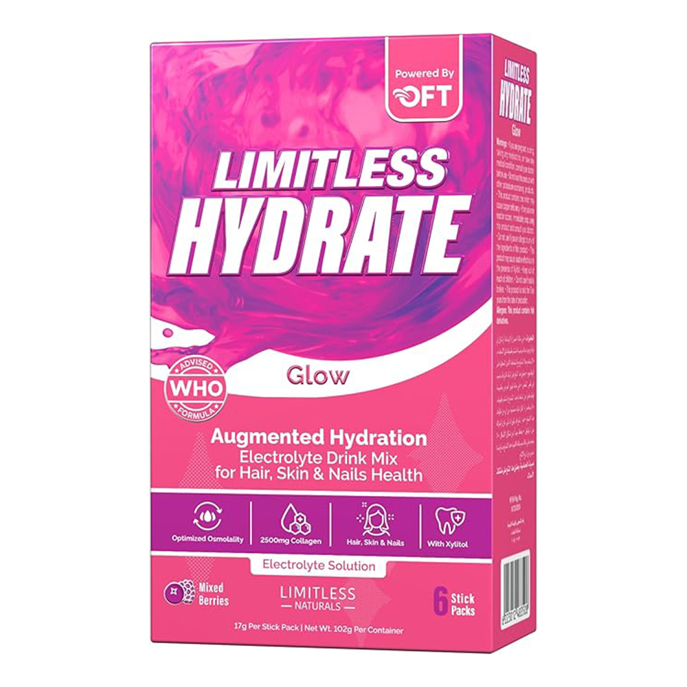 Limitless Hydrate Glow, Mixed Berry, 6 Sticks, Boosts Collagen ...