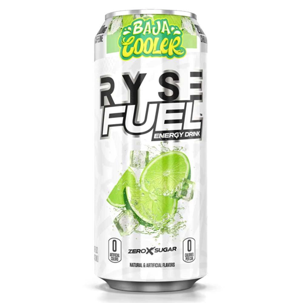 RYSE Fuel Energy Drink, Baja Cooler, 1 Can, 200mg Natural Caffeine ...