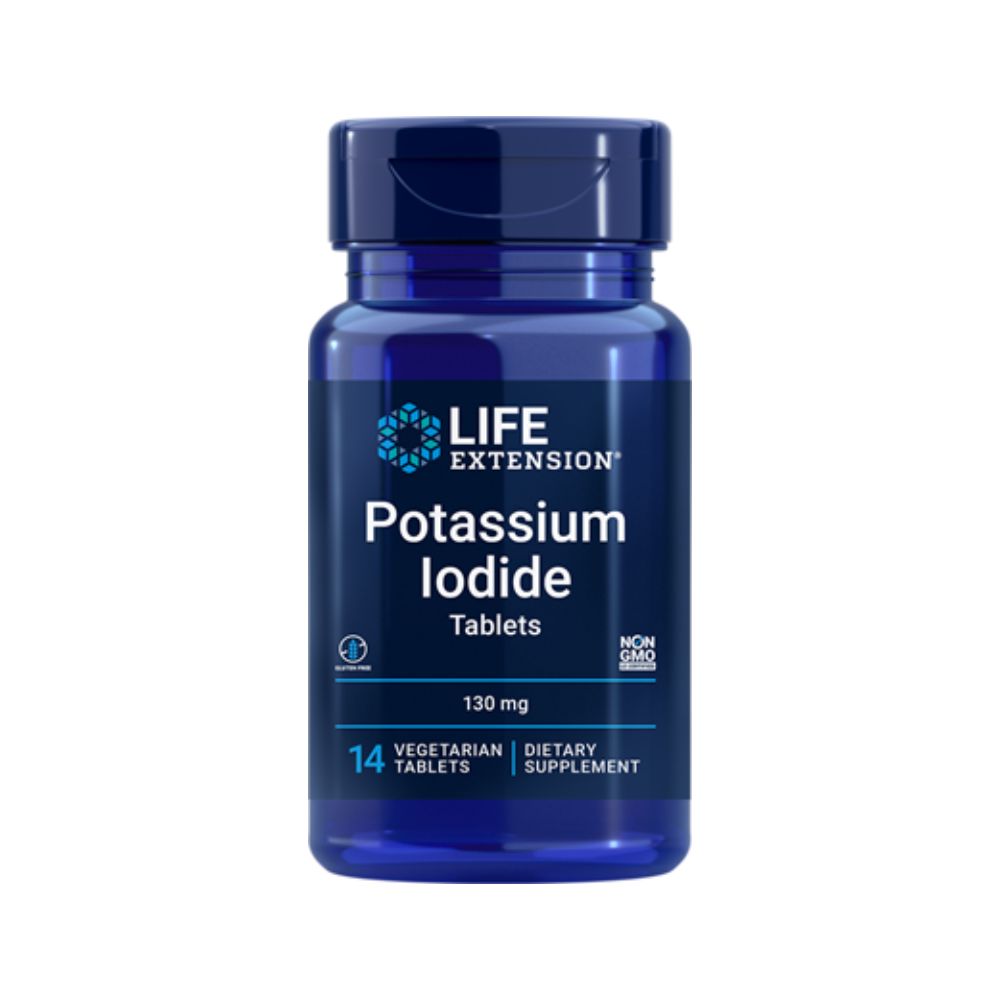 Life Extension Potassium Iodide, 130 mg, 14 Tablets, Supports Thyroid ...