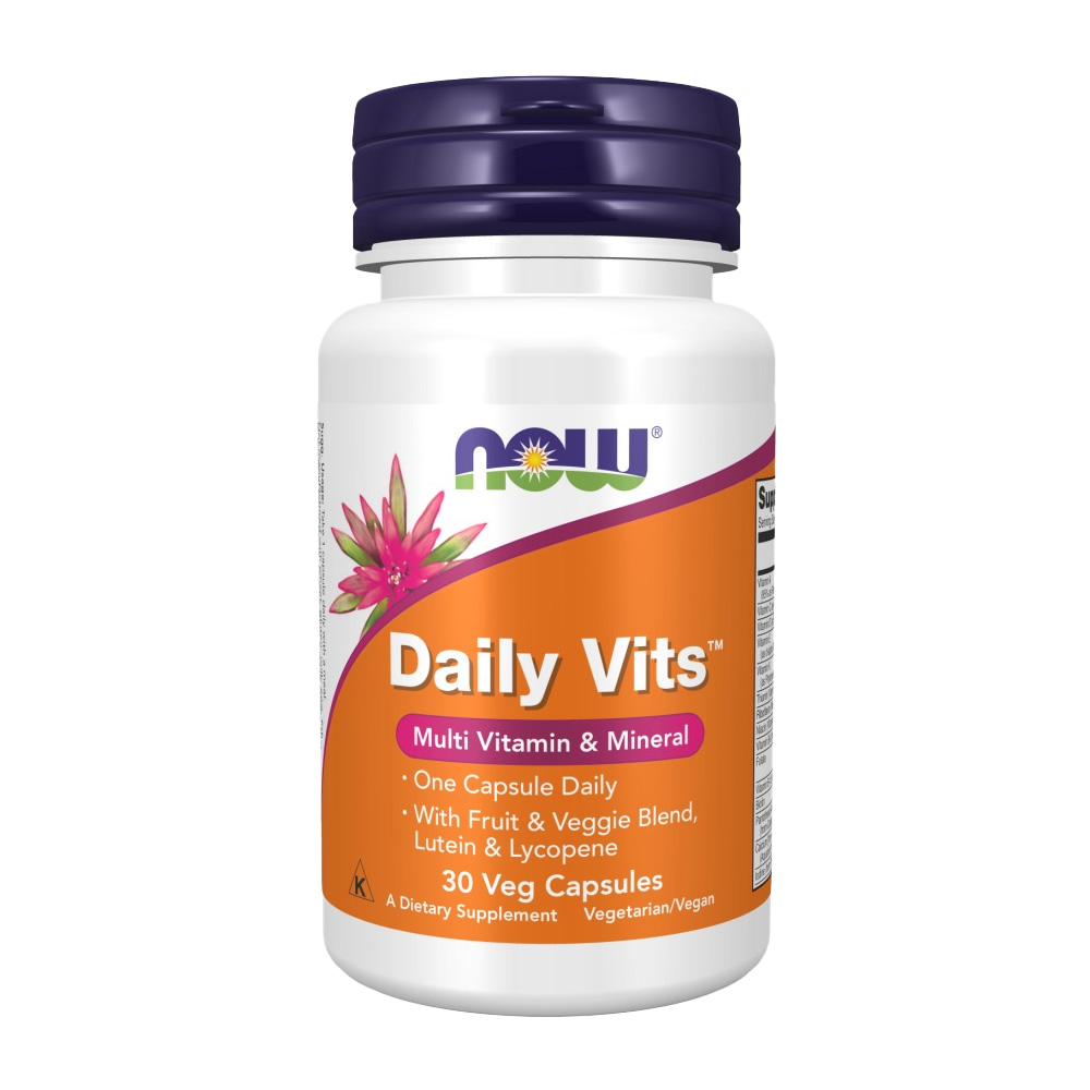 Now Daily Vits Multivitamins & Minerals, 30 Veggie Capsules, One Tablet ...