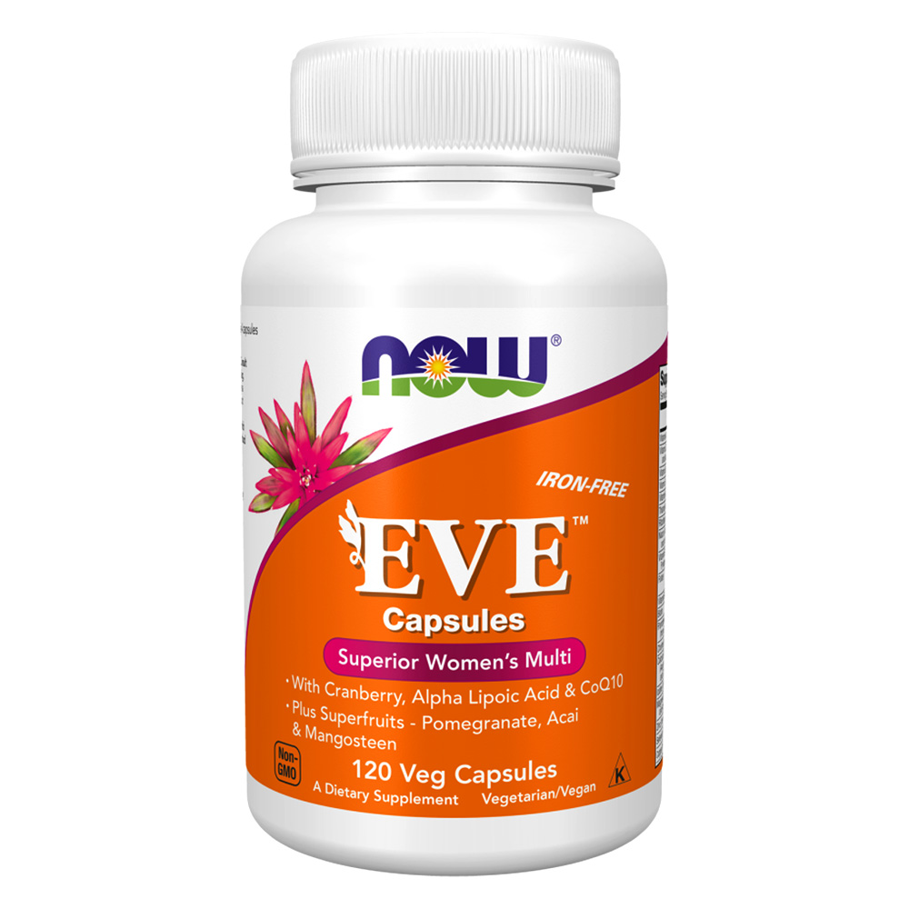 Now Eve Women's Multi, 120 Veggie Capsules, Comprehensive Nutrition ...