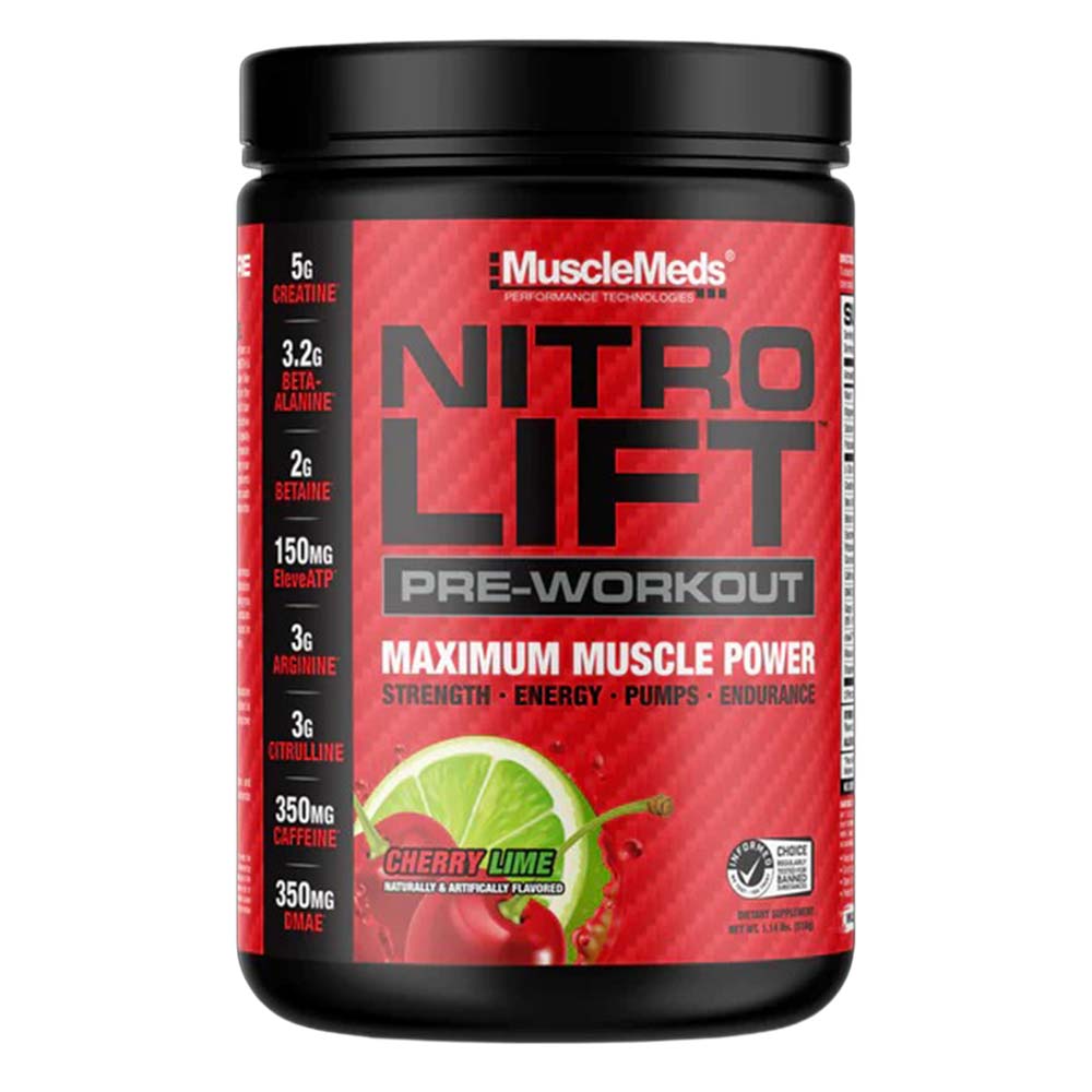 MuscleMeds Nitro Lift – Pre-workout Food Supplement, Cherry Lime ...