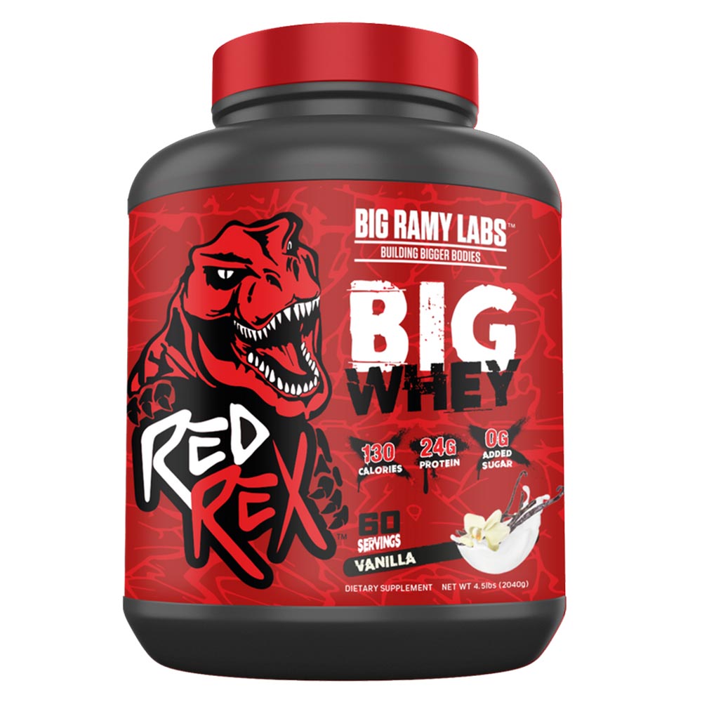 Big Ramy Labs Red Rex Big Whey, Vanilla, 4.5 LB, 24g Pure Protein Per ...