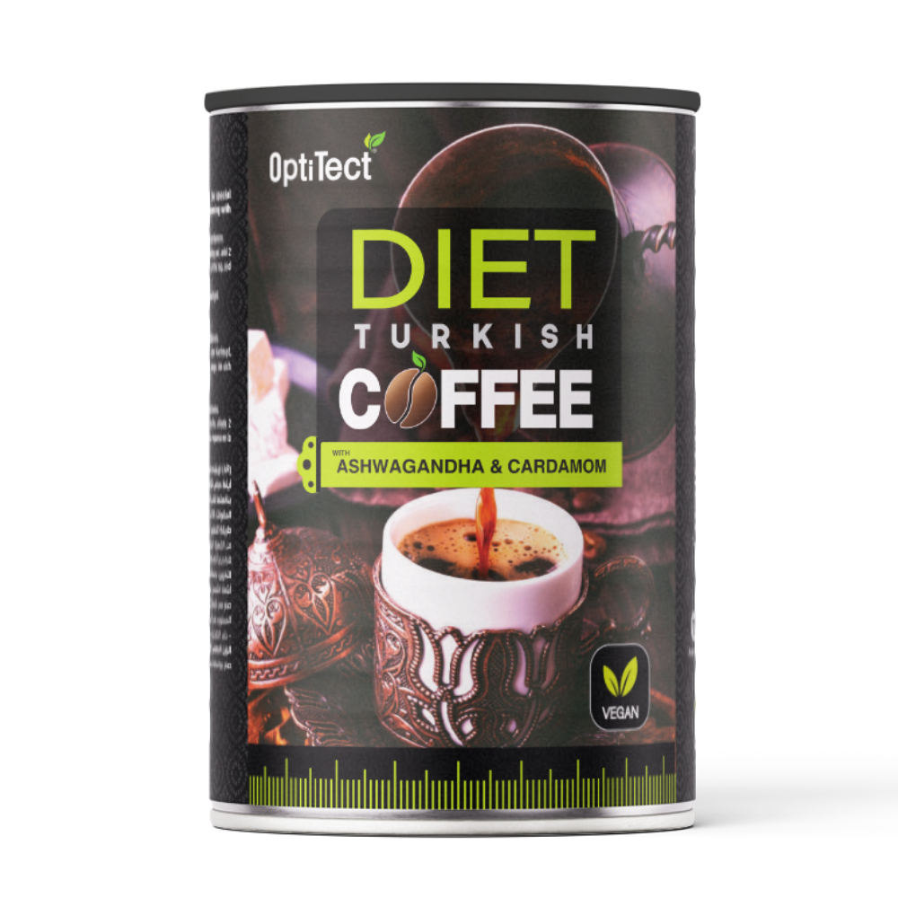 Optitect Diet Turkish Coffee + Ashwagandha, 180 G, Keto Friendly, Vegan ...