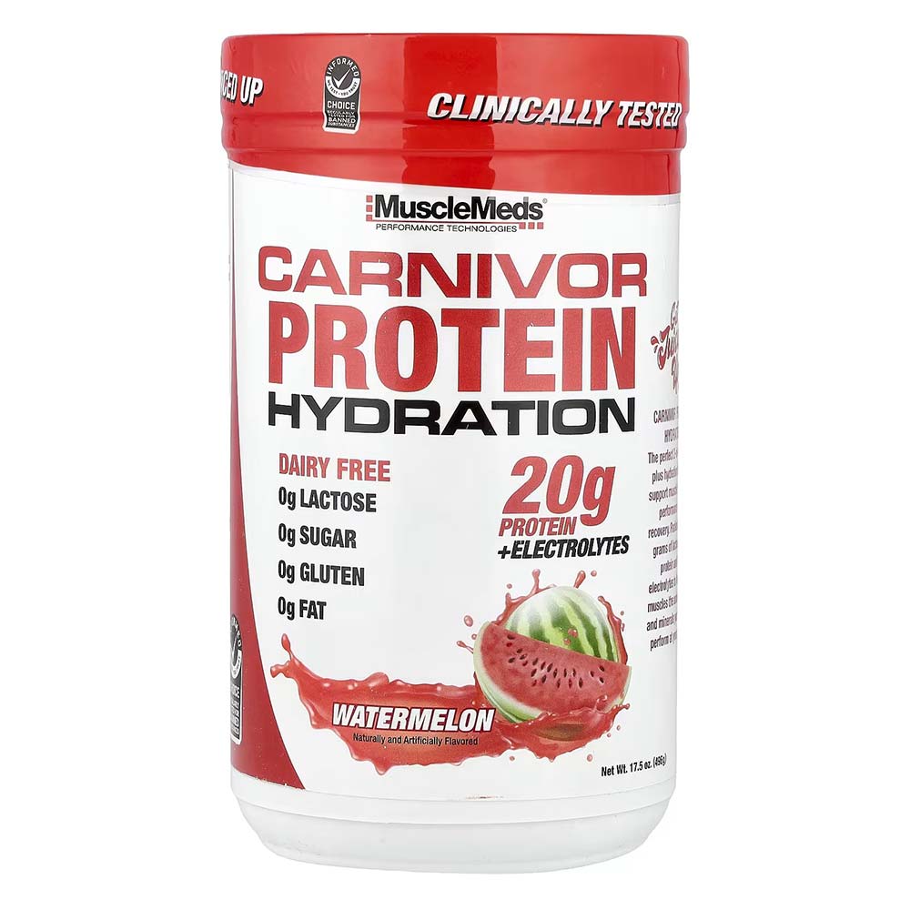 MuscleMeds Carnivor Protein Hydration, Watermelon, 20, 20g Hydrolyzed ...